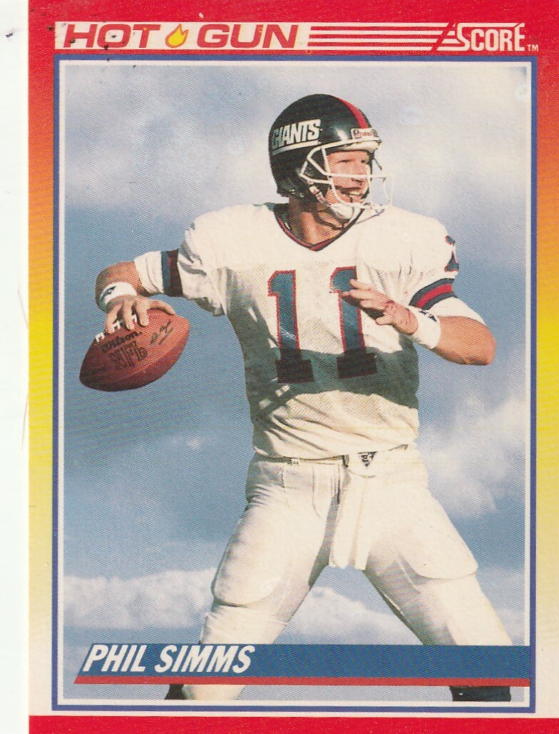 FREE SHIPPING-MINT-1990 Score Phil Simms #314 GIANTS-HOT GUN PLUS BONUS ...