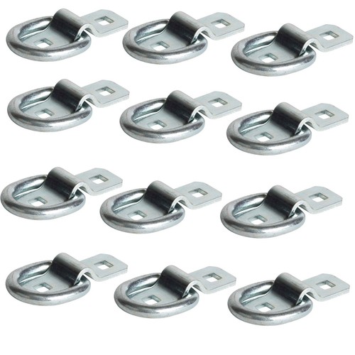 12-Pack 3/8" D-Rings – Bolt-On Tie Downs for Trailer, Flatbed, ATV ...