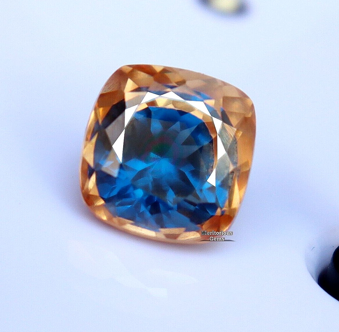 13 CT NATURAL BI COLOR PITAMBARI SAPPHIRE Cushion CUT CERTIFIED LOOSE ...