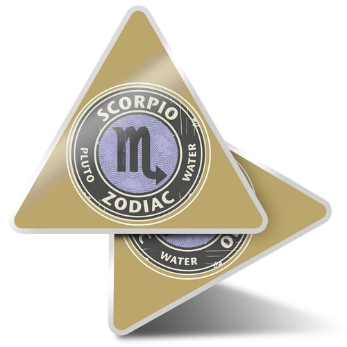 2 x Triangle Stickers 7.5cm - Scorpio Zodiac Birth Star Sign #4327 ...