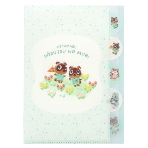 Animal Crossing Die Cut 5 Index A4 Clear File Folder Green Nintendo ...
