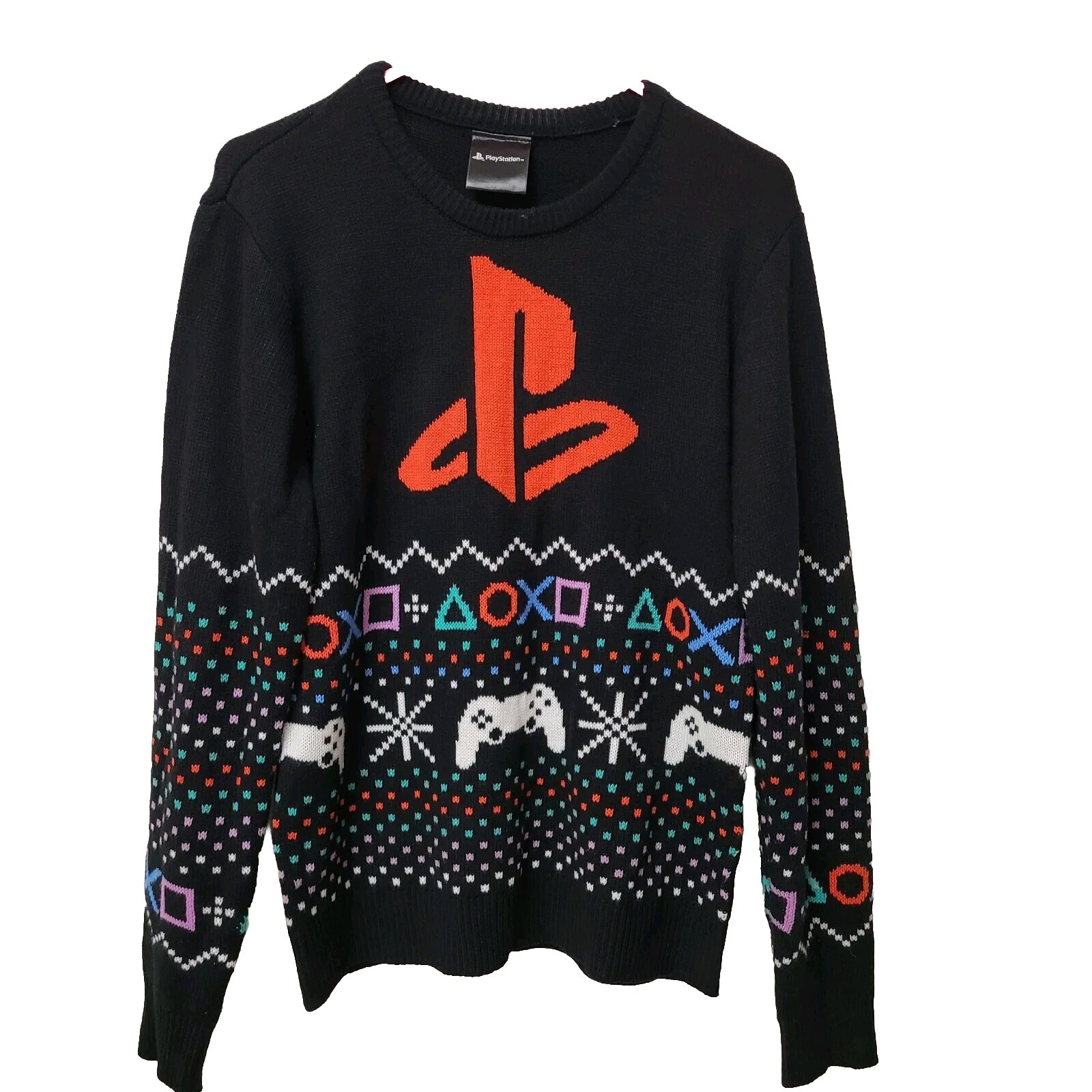 Playstation Graphic Gamer Sweater Black Christmas Holiday Men Med, PSP ...
