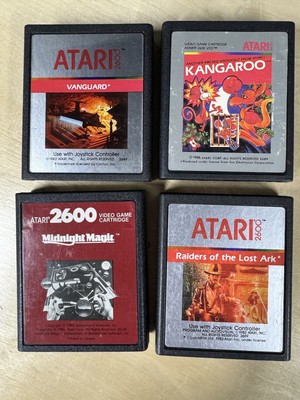 Atari 2600 Silver Label Game Cartridges - Kangaroo - Raiders - Vanguard ...