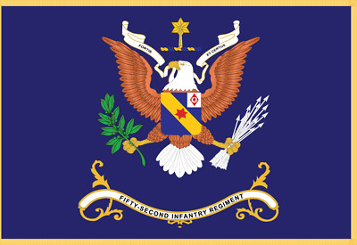 Rectangle Flags - 52nd Infantry Regiment - FORTIS ET CERTUS - Flag w ...