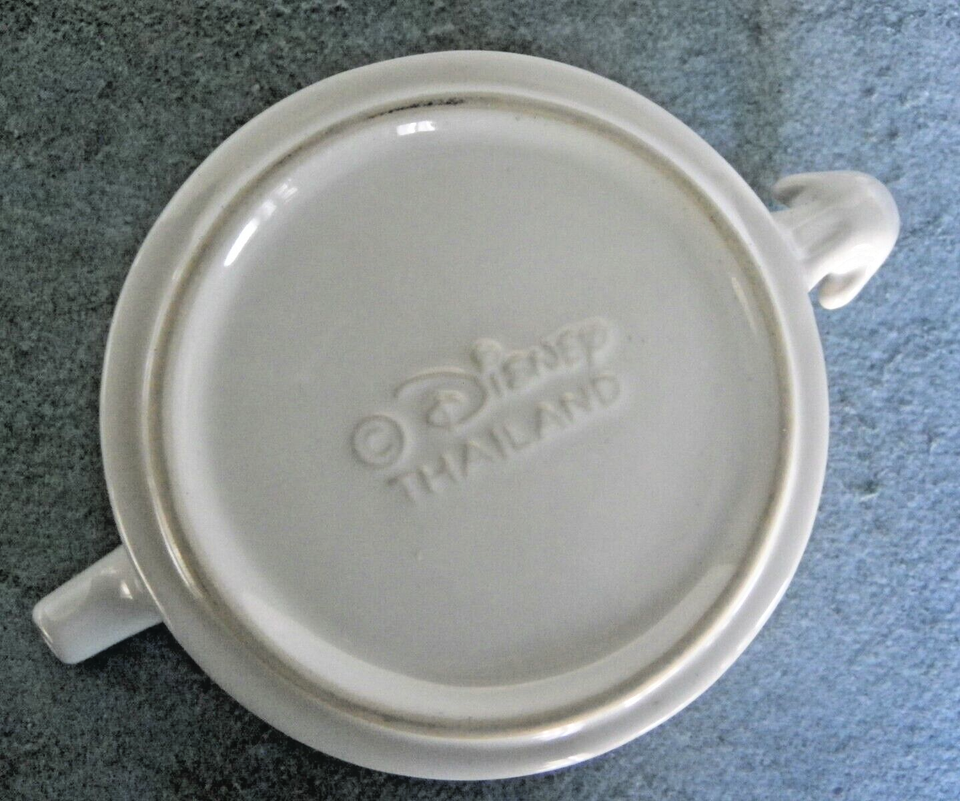 Disney Mickey Mouse Vtg Stacking Tea Pot Cup /Saucer Tea For One White ...