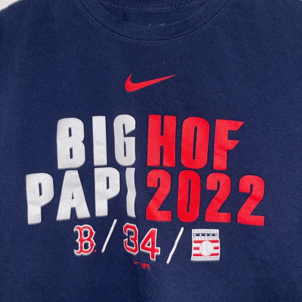 Boston Red Sox Big Papi David Ortiz Baseball Hall Of Fame Nike Tee MLB ...