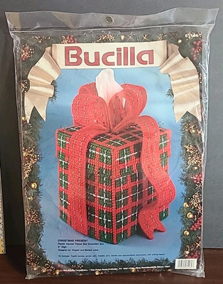 Bucilla # 61164 Kit CHRISTMAS PRESENT Tissue Box Cover / Gift Box New ...