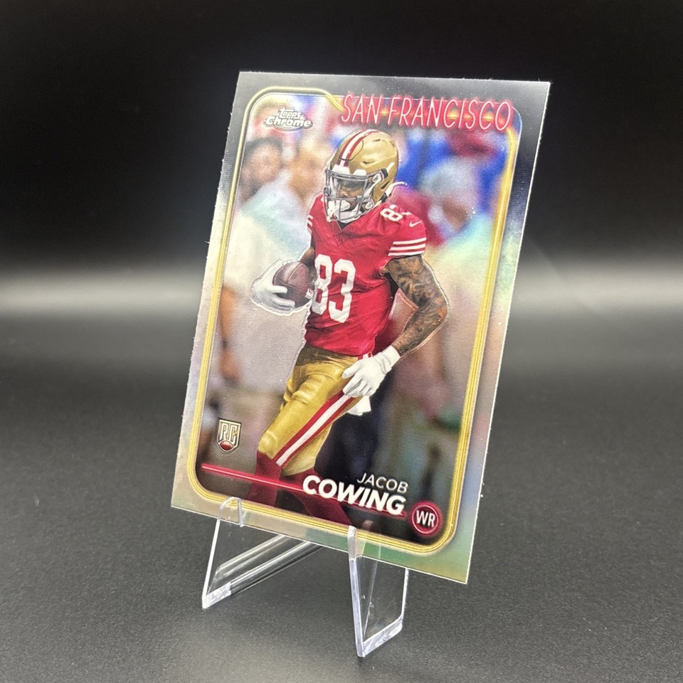 2024 Topps Chrome Football JACOB COWING REFRACTOR ROOKIE CARD RC #285 ...