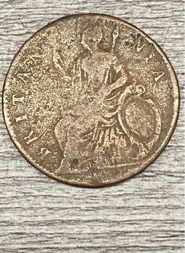 1670s? England 1/2 Half Penny? Charles II Copper Coin Seated Britannia ...