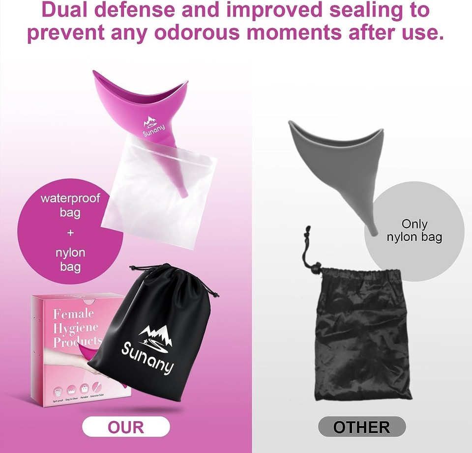 Female Urination Device Reusable Female Urinal Silicone Women Pee ...