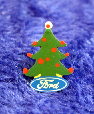 Ford Christmas Tree Hat Lapel Pin Accessory Truck Blue Oval Fairlane ...