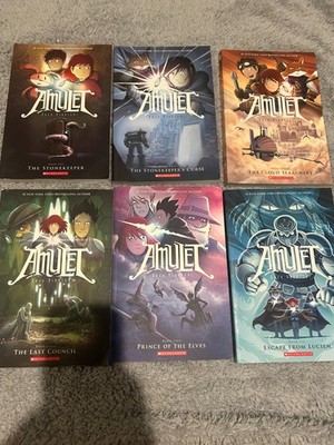 Amulet Book Series By Kazu Kibuishi - Graphic Novels 1 through 6, Like ...