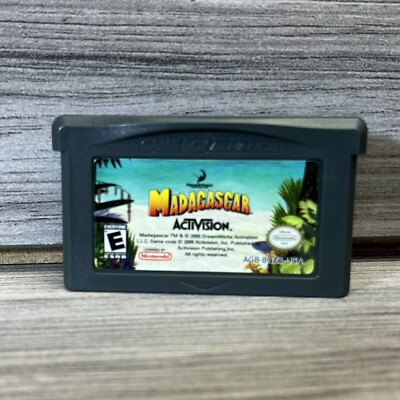 Madagascar Nintendo Game Boy Advance 2005 GBA AUTHENTIC TESTED & WORKS ...