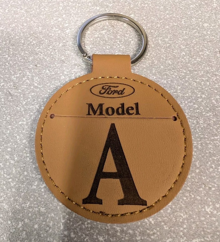 LEATHER KEYCHAIN FORD MODEL A KEY FOB NEW | eBay