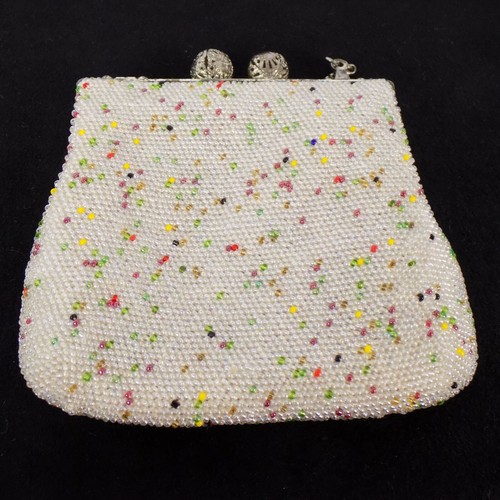 Hand Beaded Vintage 1940s Evening Opera Theater Wedding Purse Bag ...