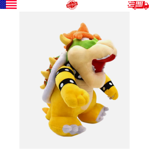 Super Mario Bros. Standing Bowser Toys Stuffed Animals Plush Doll 10 ...