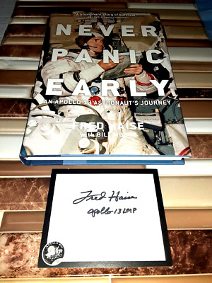 Apollo 13 Fred Haise Never Panic Early Signed Book UnAttached Bookplate ...