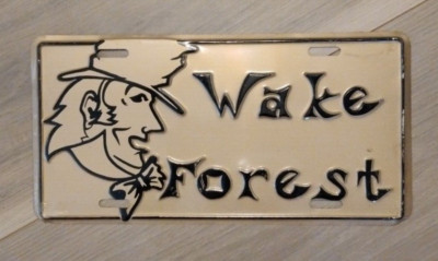 Vintage License Plate Wake Forest University Demon Deacons Metal | eBay