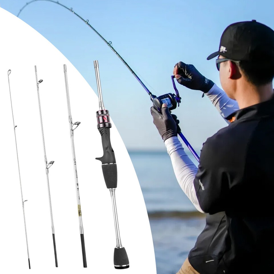 1.4M Casting Fishing Rods Ultralight Carbon Fiber Poles Portable ...