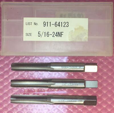 3pc NACHI 5/16” - 24 NF Hand Plug Taps; 911 - 64123; H3 ; HSS🎯Machinist ...