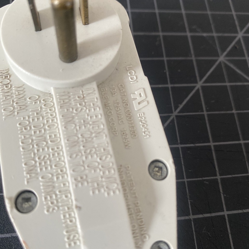 LCDI E250451 Power Cord Plug 13A for A/C Air Conditioner 125vac ELEMFG ...