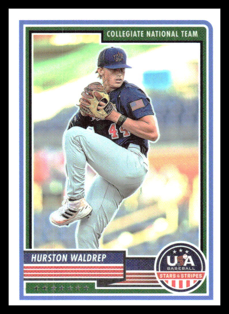 2023 Panini Stars & Stripes Hurston Waldrep 88 USA Collegiate National ...