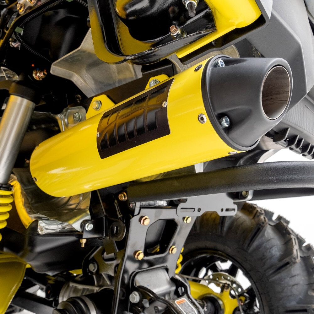 HMF Performance Brushed Full Exhaust Pipe System Black End Cap Can-Am ...