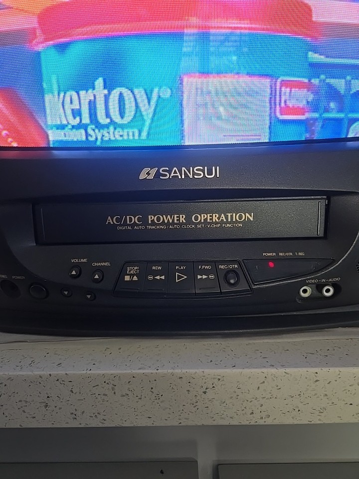 Sansui 13" TV VCR Combo COM311ADB VHS Retro CRT Gaming Retro TESTED ...