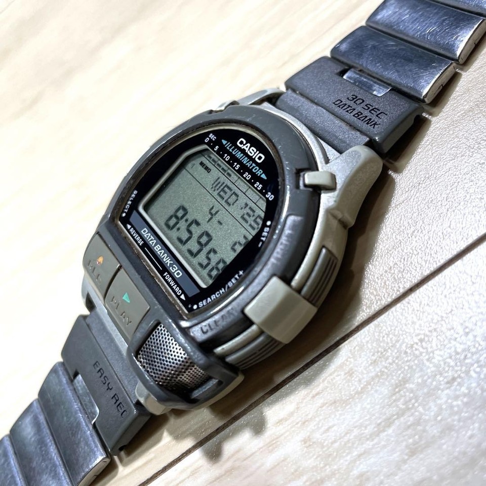 Casio Data Bank Easy Rec Digital Watch Battery Included Used Backlight ...