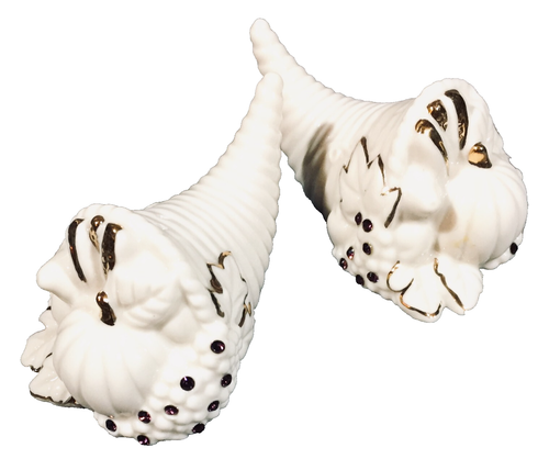 NEW LENOX Shakers Cornucopia Porcelain Small Salt & Pepper Set Fall ...