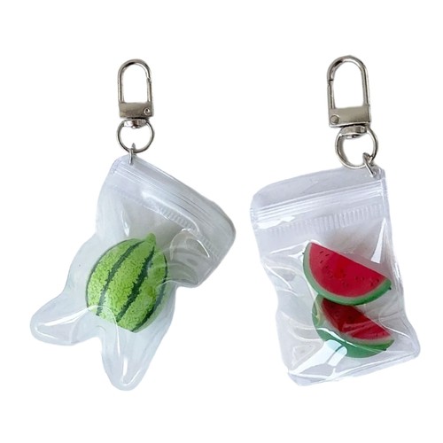 Cute Watermelon Keychain Summer Theme Korean Style Alloy Charm Jewelry ...