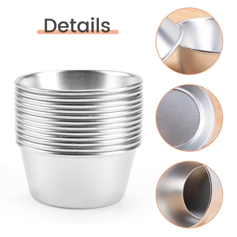 12 Pieces Individual Molds Pudding Molds Cups Chocolate Molten Pans6374 ...