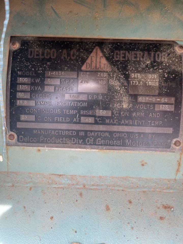 Detroit Diesel 6-71 Generator 671 GM 238 Generator with SAE1 PTO Clutch ...