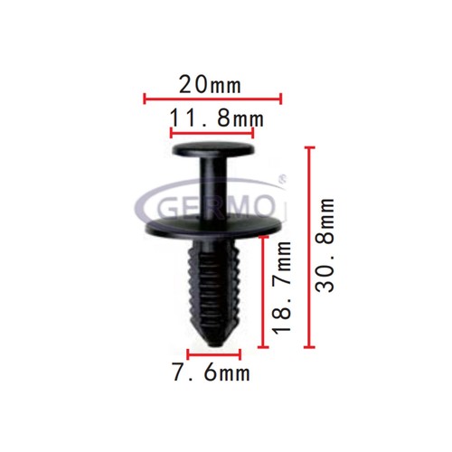 15 x mounting clip spreading rivet fender bumper for Mercedes 00099140 ...