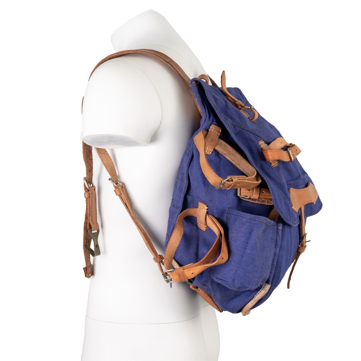 Original Romanian Army Canvas Rucksack - Blue-Adjustable- Military ...