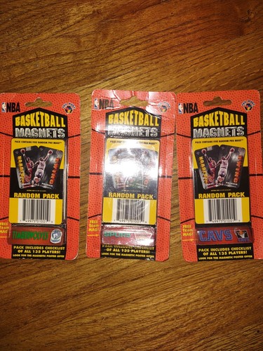 1994 NBA Basketball Magnets Pro Mags Lot of 3 Random Packs NEW Sealed ...