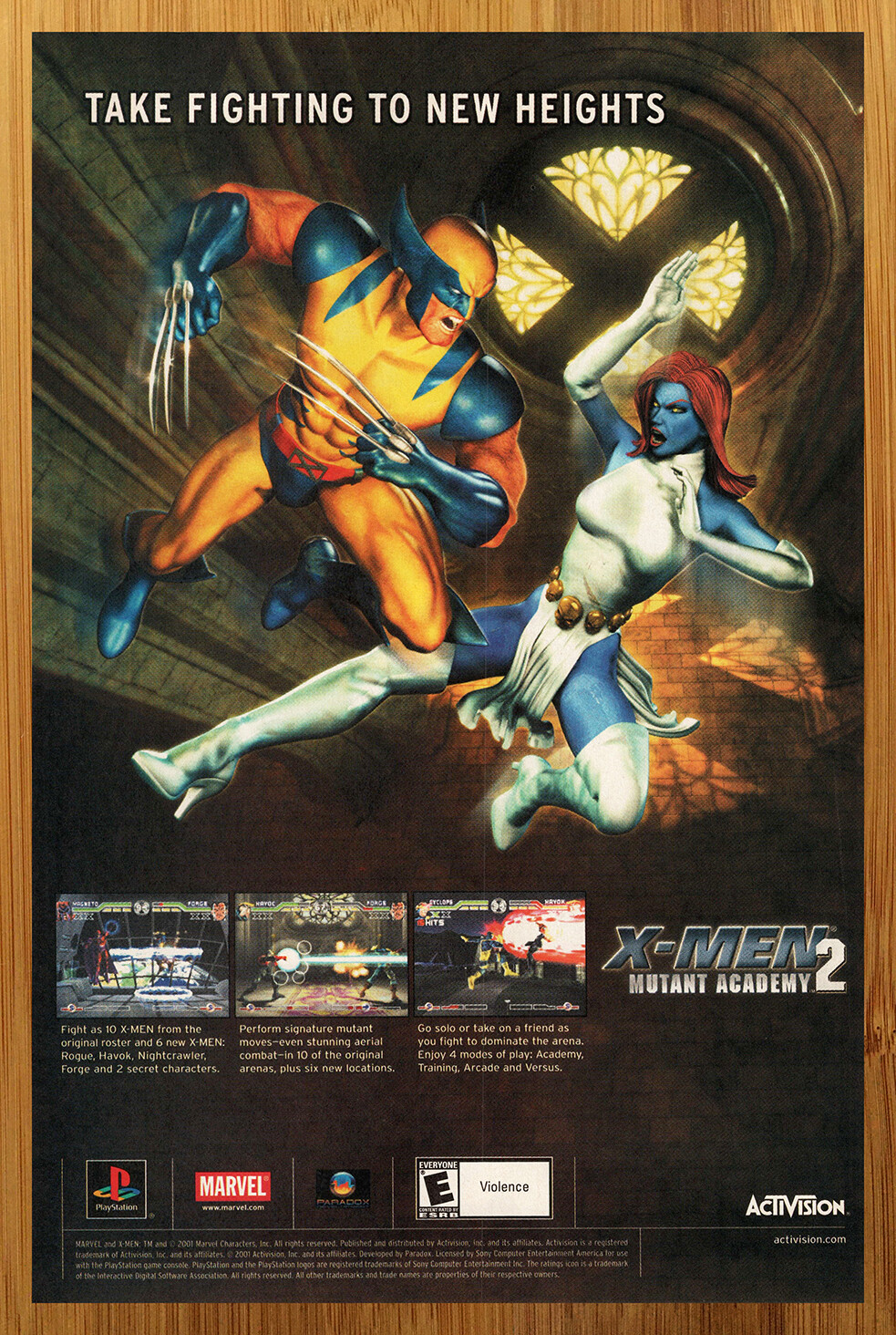 2001 X-Men: Mutant Academy 2 PS1 Playstation 1 Vintage Print Ad/Poster ...