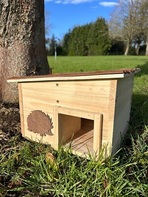 Wooden Hedgehog House Home Garden Animal Shelter | eBay UK