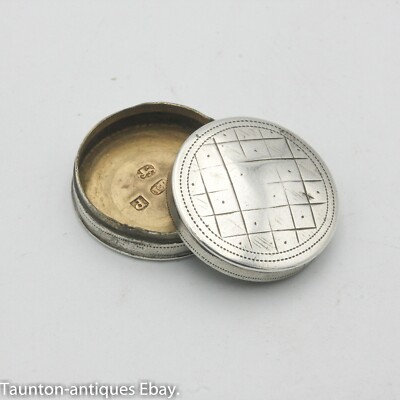 Georgian silver patch / game token counter pot John Thornton 1801 ...