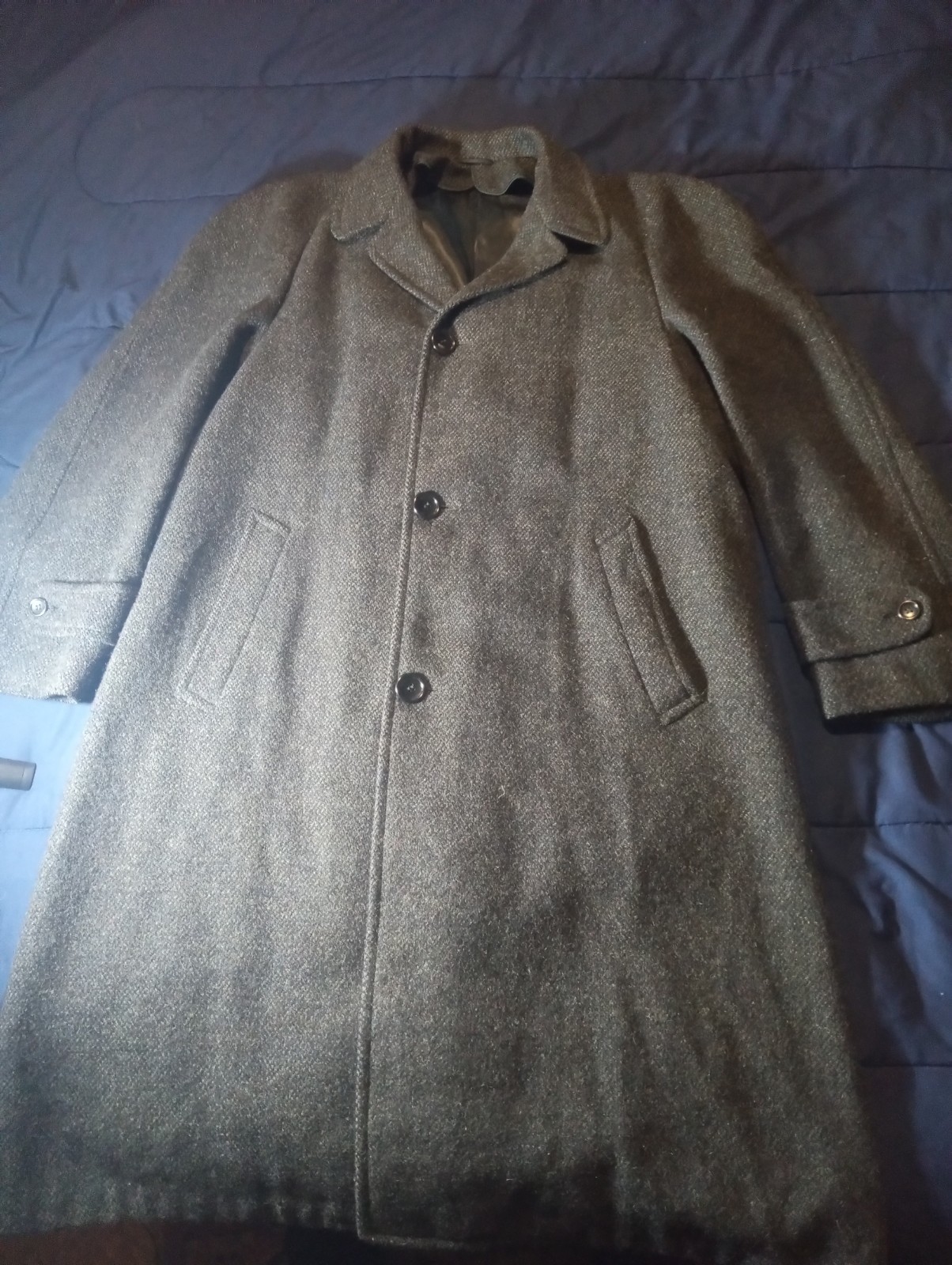 Harris Tweed Vintage Handwoven Scottish Wool Overcoa… - Gem