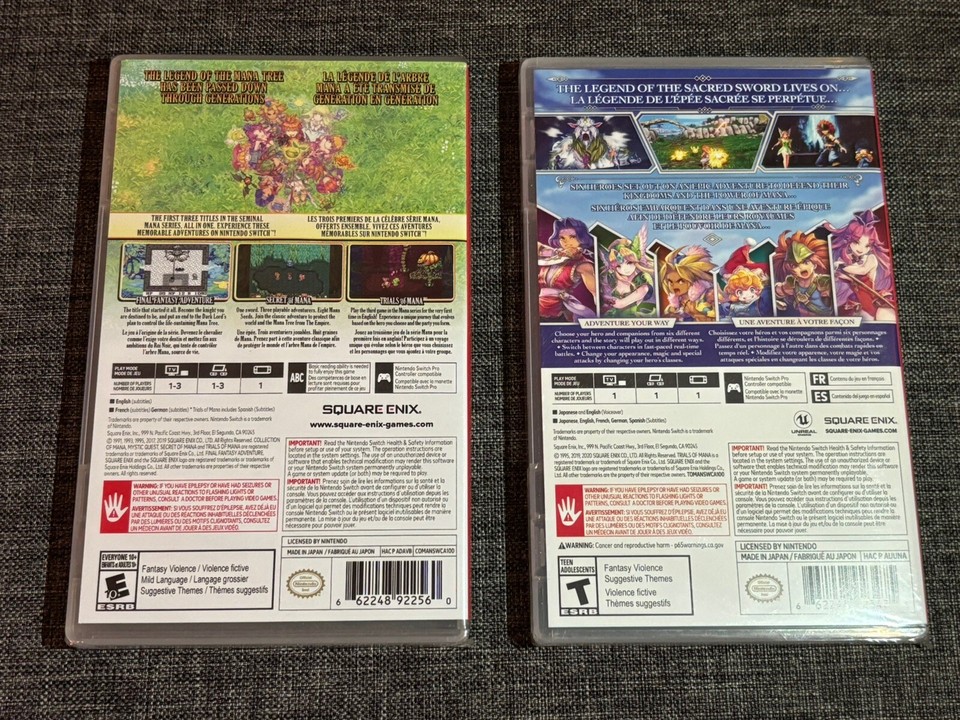 Nintendo Switch Collection of Mana + Trials of Mana (Both Sealed) 2 ...