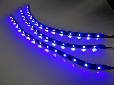 3 Super Bright BBT Waterproof 12 volt Blue LED Flex Lights | eBay