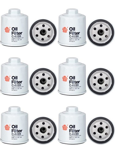 6 x Sakura Spin-On Oil Filter C-6228 fits Volkswagen Polo 1.4 9N 16V | eBay