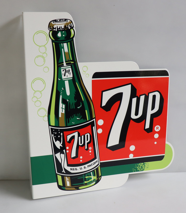 7UP Soda Pop With BOTTLE FLANGE SIGN modern retro 7 up swimsuit girl | eBay