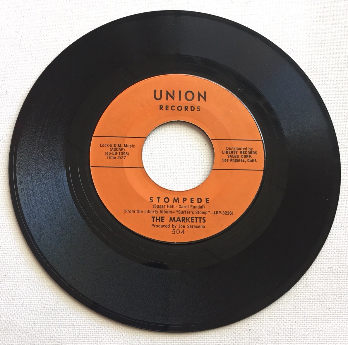 THE MARKETTS, BALBOA BLUE, UNION#504, 45 RECORD, 1962 | eBay