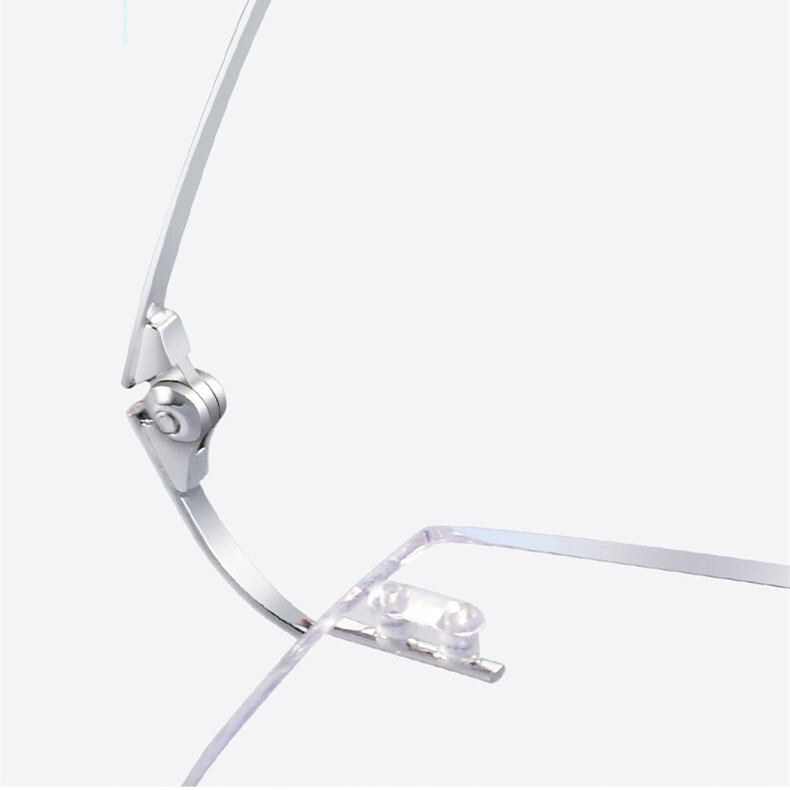 Rimless Titanium Reading Glasses Ultralight Silver Reader Anit Blue ...