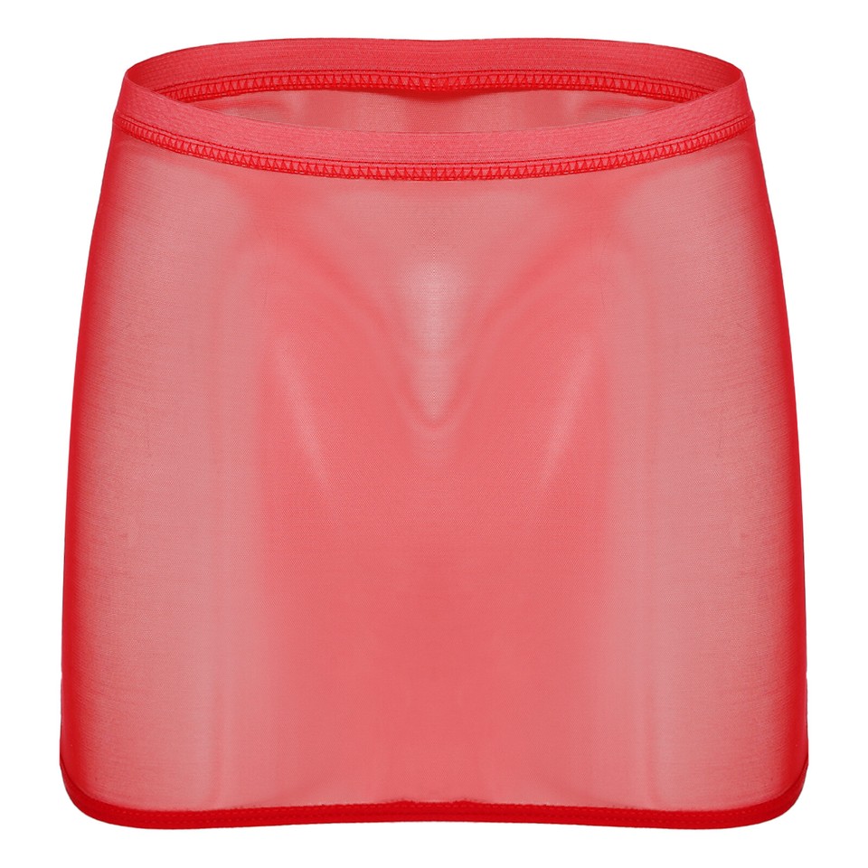 Women's Mesh Transparent Mini Skirt Nightclub Micro Short Tight Bodycon ...