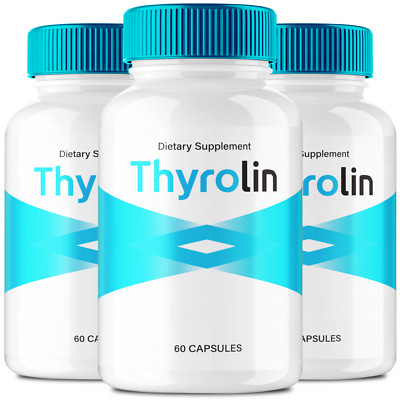 (3 Pack) Thyrolin Thyroid Support Capsules, Thyrolin Thyroid Supplement ...