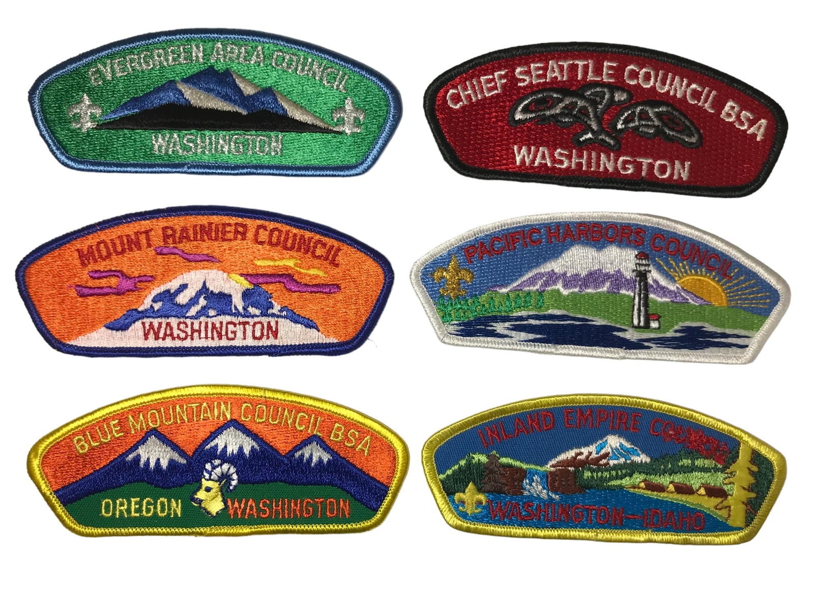 Lot of Washington Councils 1/2 Dozen BSA CSPs Mint CSP (BHP2175) | eBay
