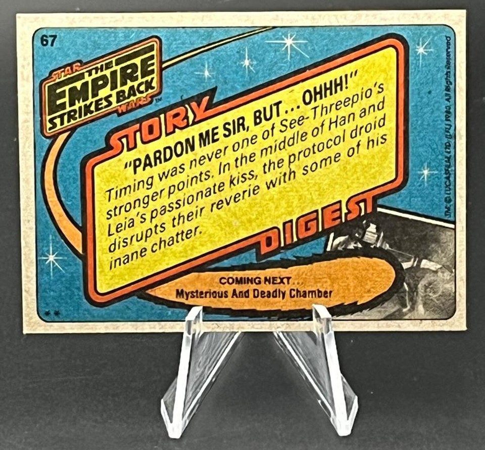 1980 Star Wars The Empire Strikes Back Pardon Me Sir Han and Leia #67 ...